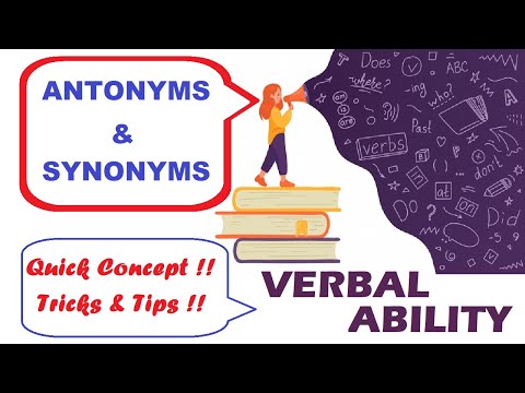 Tips and Tricks: Synonyms and Antonyms Video Lecture - English Language ...