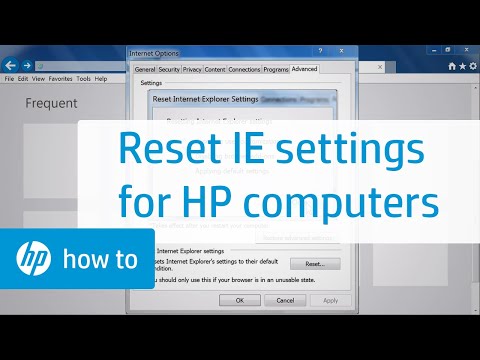 Resetting Internet Explorer Settings | HP Computers | HP