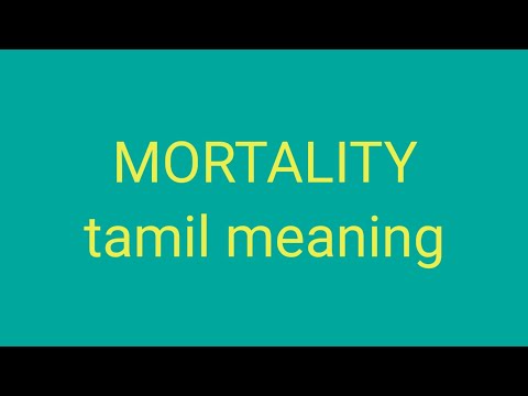 MORTALITY tamil meaning/sasikumar