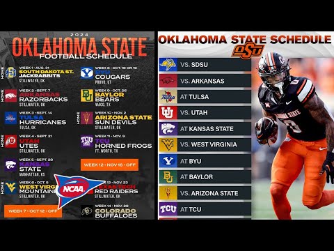 2024 Oklahoma State Cowboys Football Game Schedule