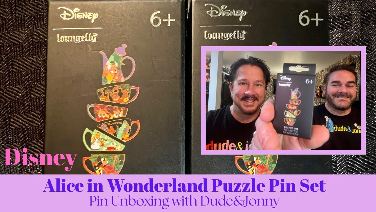 Desempaquetando un pin de rompecabezas de Alicia en el País de las Maravillas de Disney #pinsdisn...