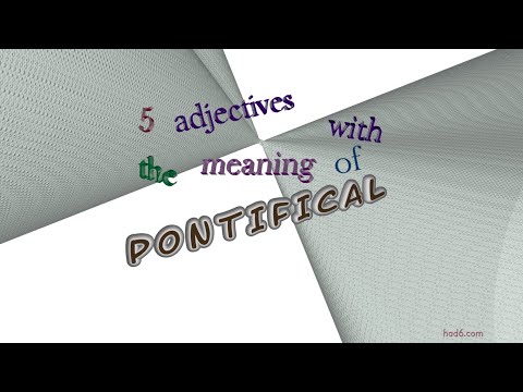 pontifical - 5 adjectives with the meaning of pontifical (sentence examples)