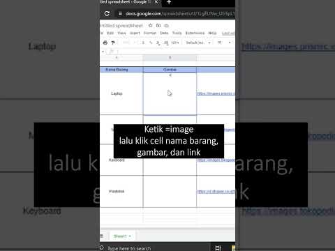 Menambahkan Gambar di Sheets #shorts #teknologi #google