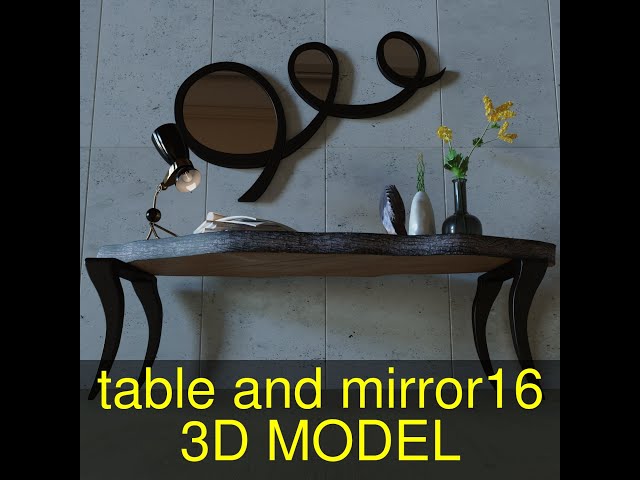 table and mirror-16 3D Model - FlatPyramid