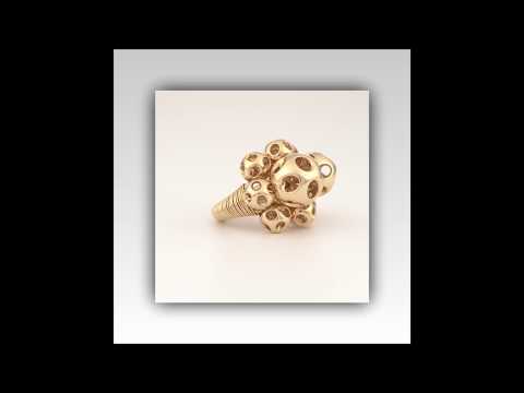 Gold Ring 360 Rotation