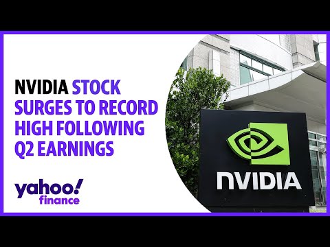 Nvidia stock surges to record high following Q2 earnings