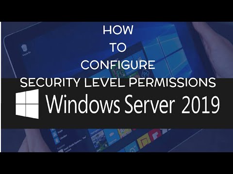 Security Level Permissions - NTFS File & Folder Permissions - Windows Server 2019
