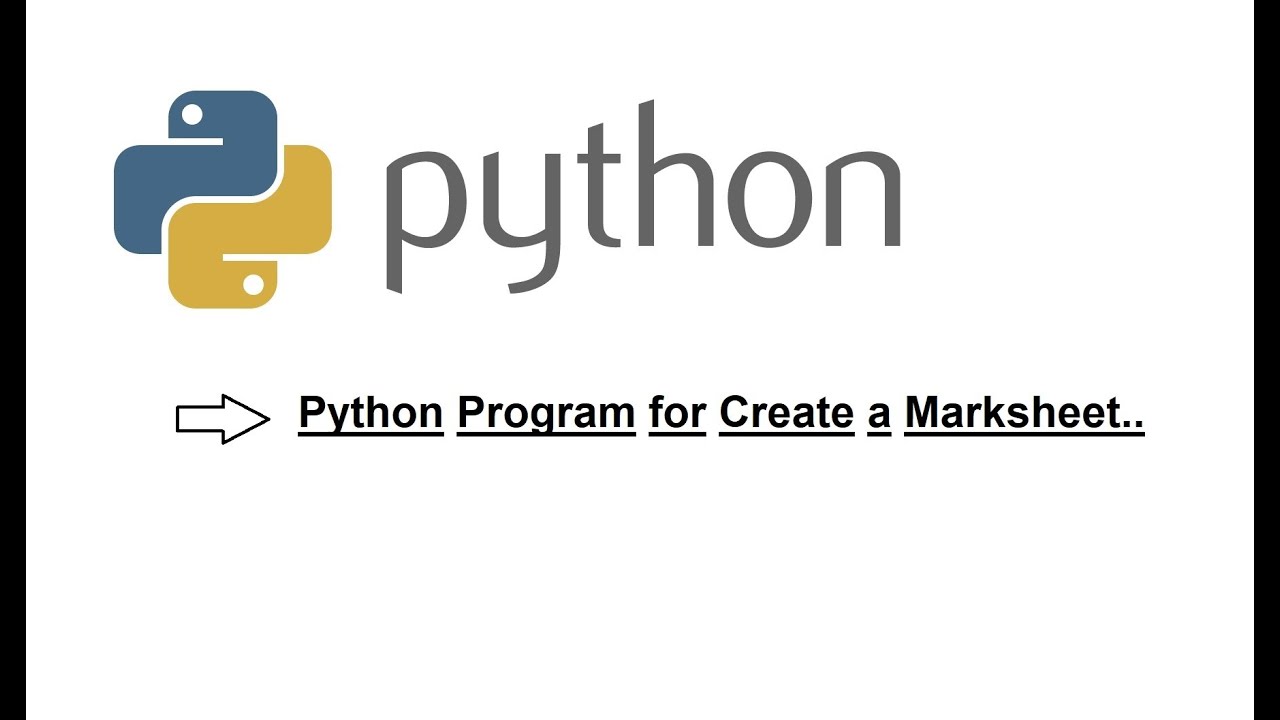 Python Program of MarkSheet | @codingjunction9