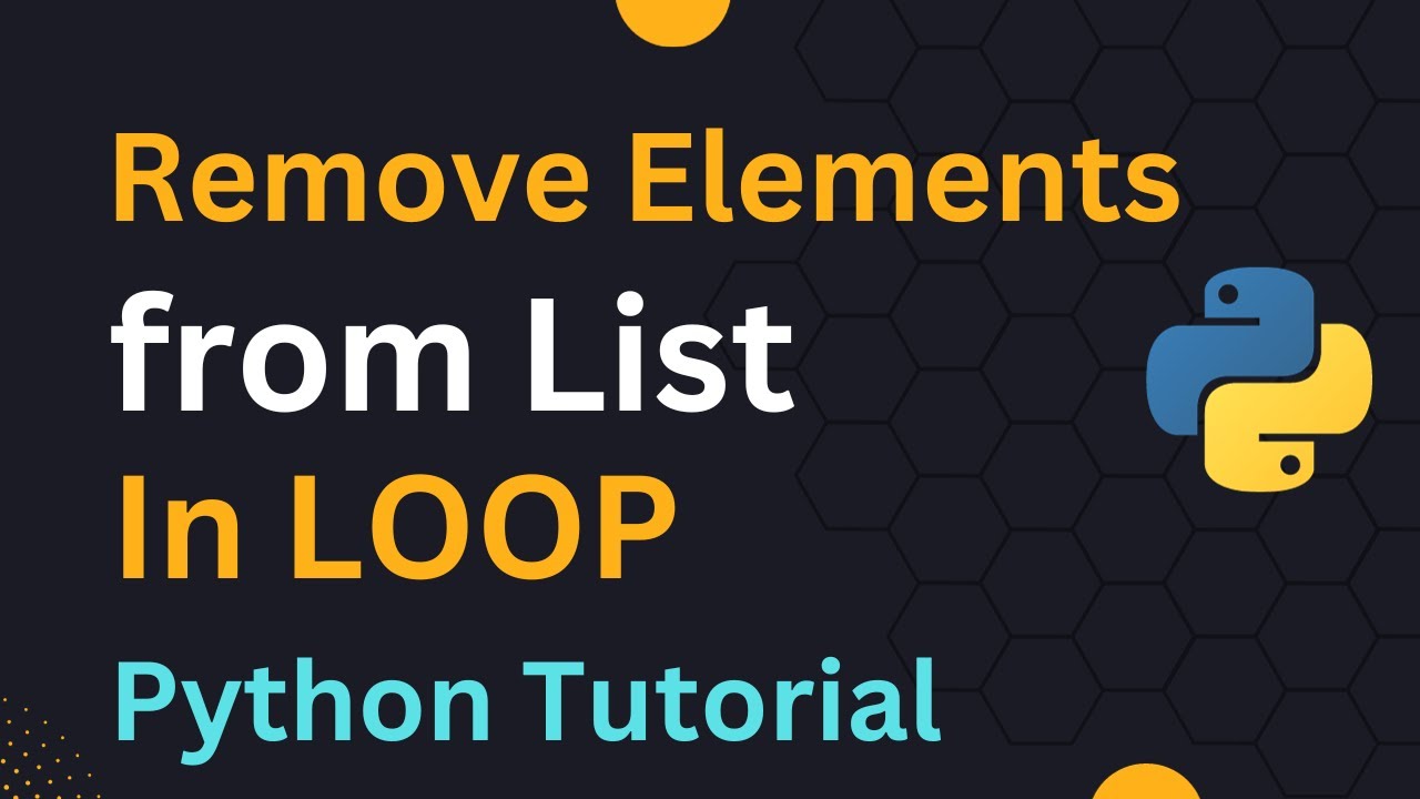 Remove Elements from a Python LIST in a LOOP