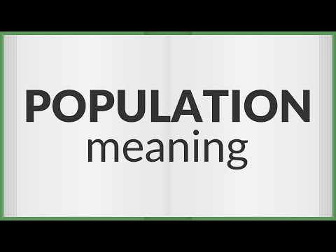 Population | meaning of Population