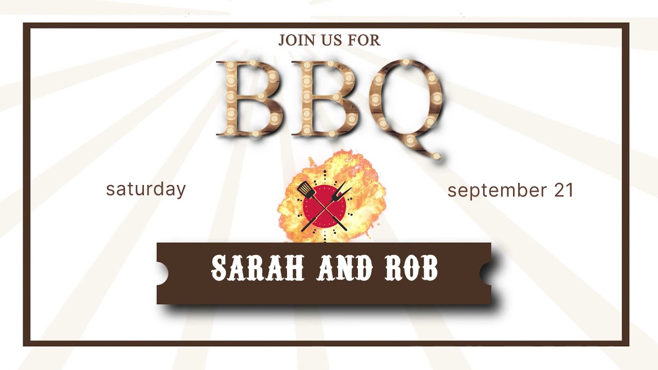 BBQ Backyard Party Invitation