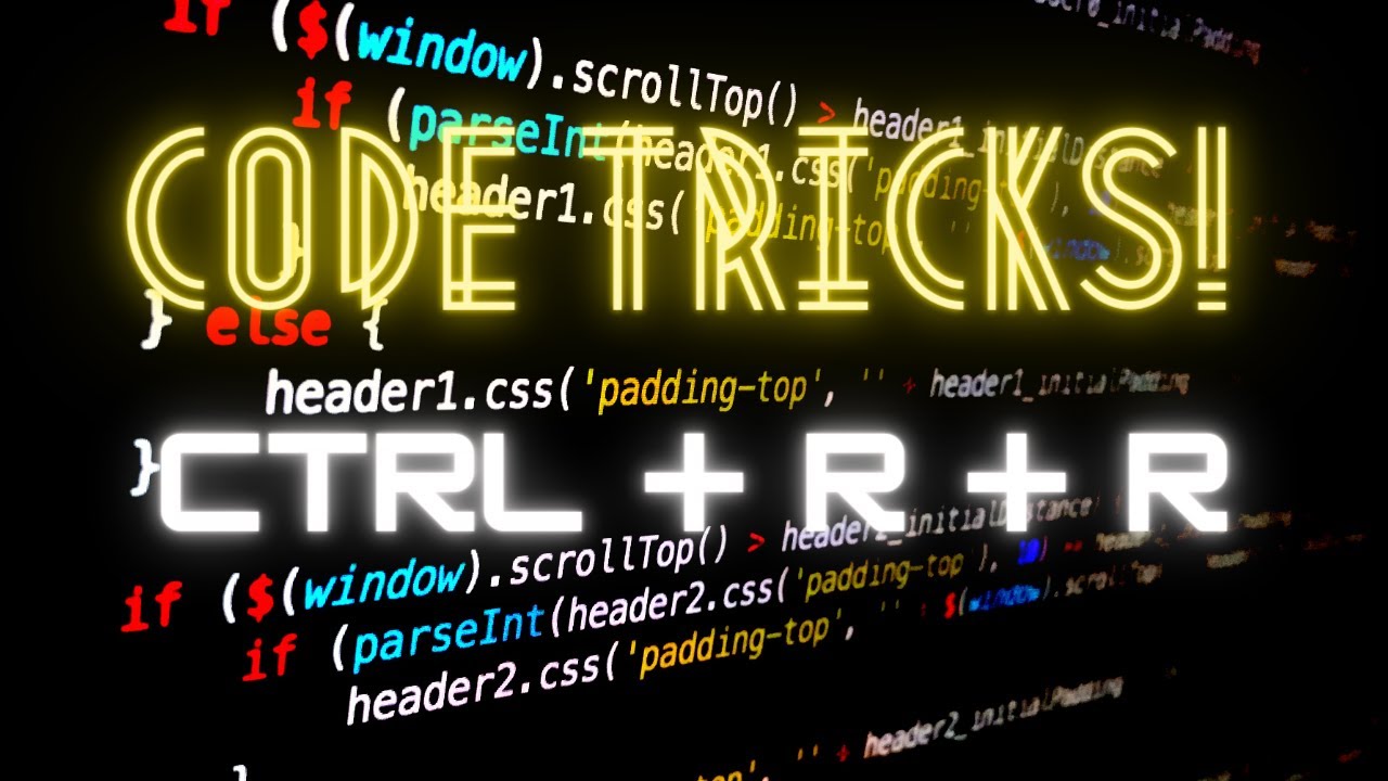 Coding Quick Tip #001 CTRL+R+R | #shorts