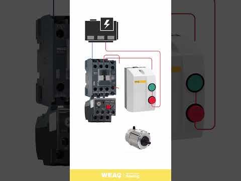 How to connect a magnetic starter with a motor.