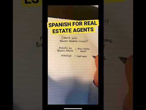Spanish for real estate agents #shorts #shortsvideos #short