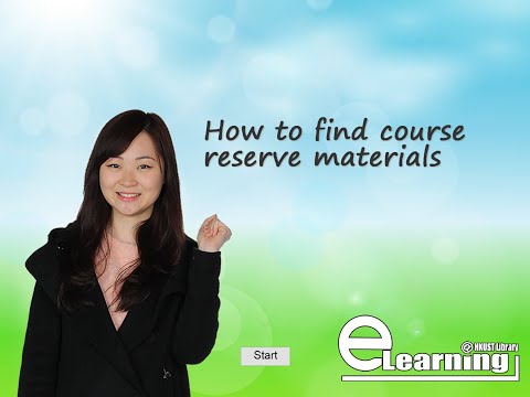 How to find course reserve materials in HKUST Library?