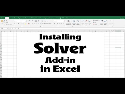 How to install Solver Add-in in Excel
