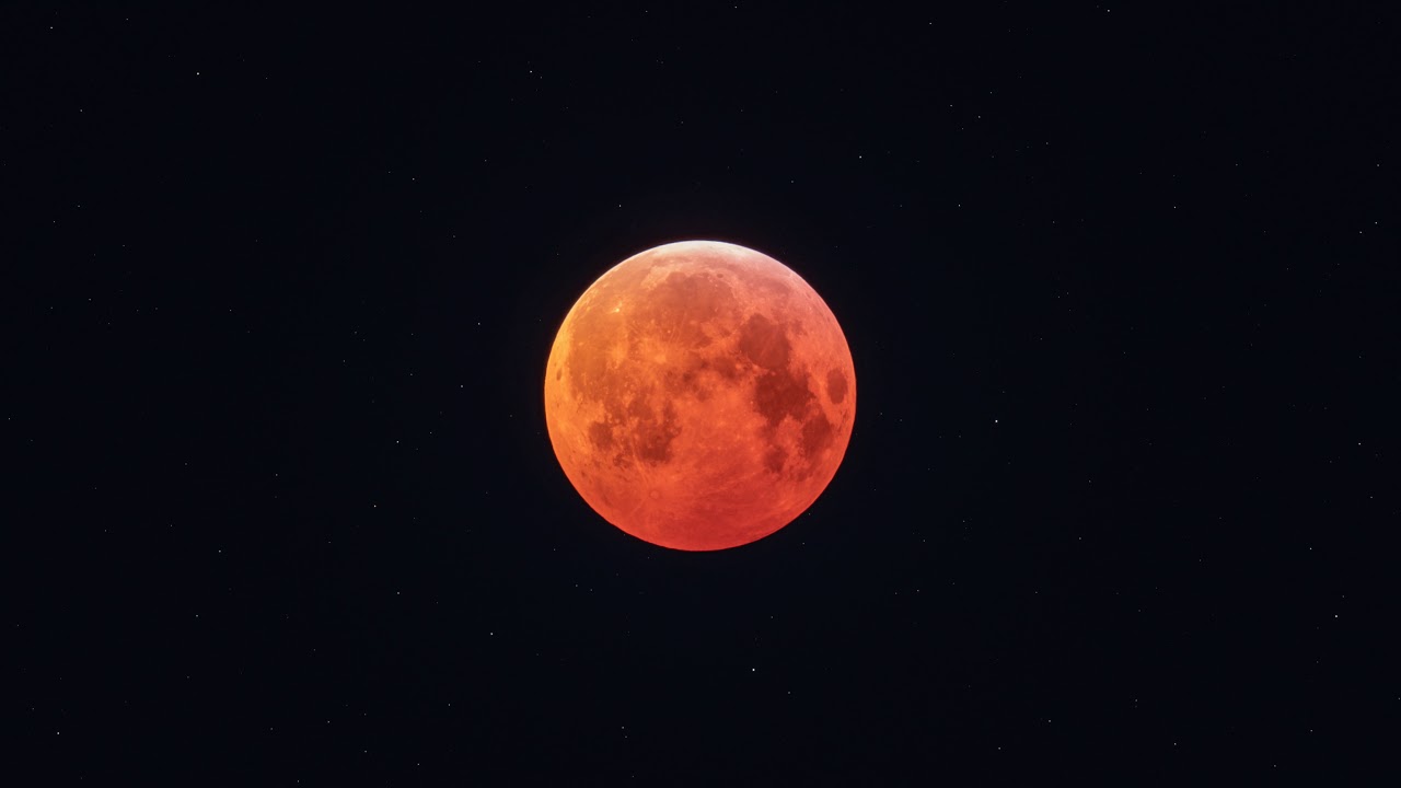 January 2019 lunar eclipse time lapse. Entire event from start to moonset. 4K resolution.