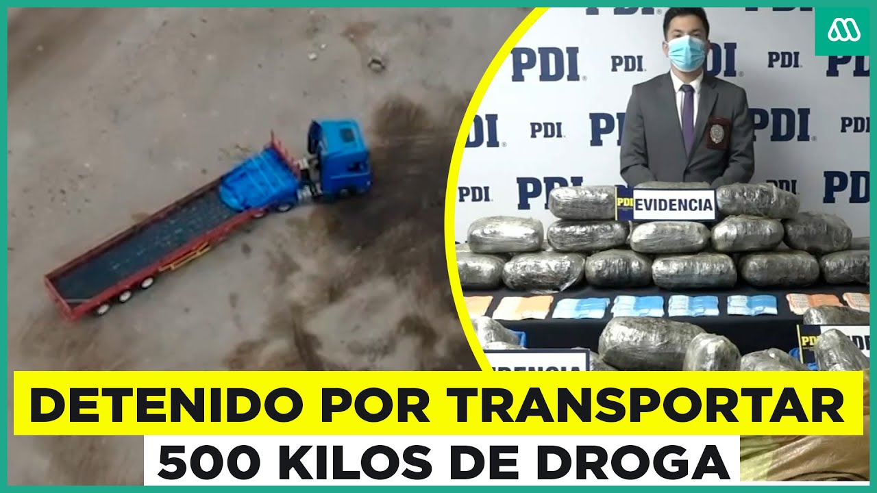 Detiene a camionero que trasladaba 500 kilos de marihuana a Santiago desde la Ruta 5 Norte