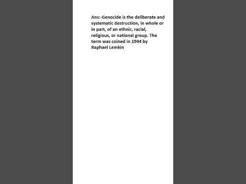 What is Genocides in history (World War I through World War II)?