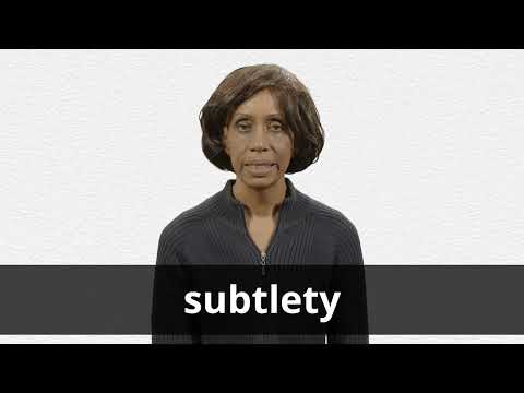 How to pronounce SUBTLETY in American English