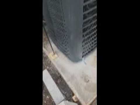 how to secure to the ground condenser unit. bad people around the house.