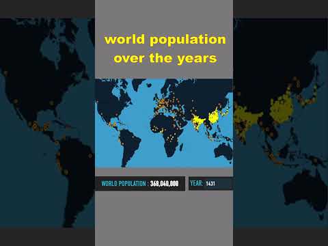 World population over the years #geography #map #population Source: worldpopulationhistory.org