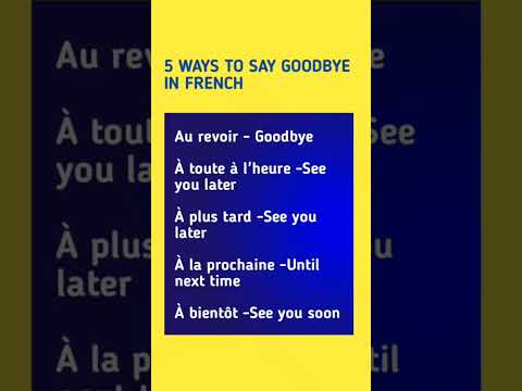 5 Ways To Say Goodbye In French 🇫🇷 #french #beginnersfrench#learnfrenchwithclairerita#français