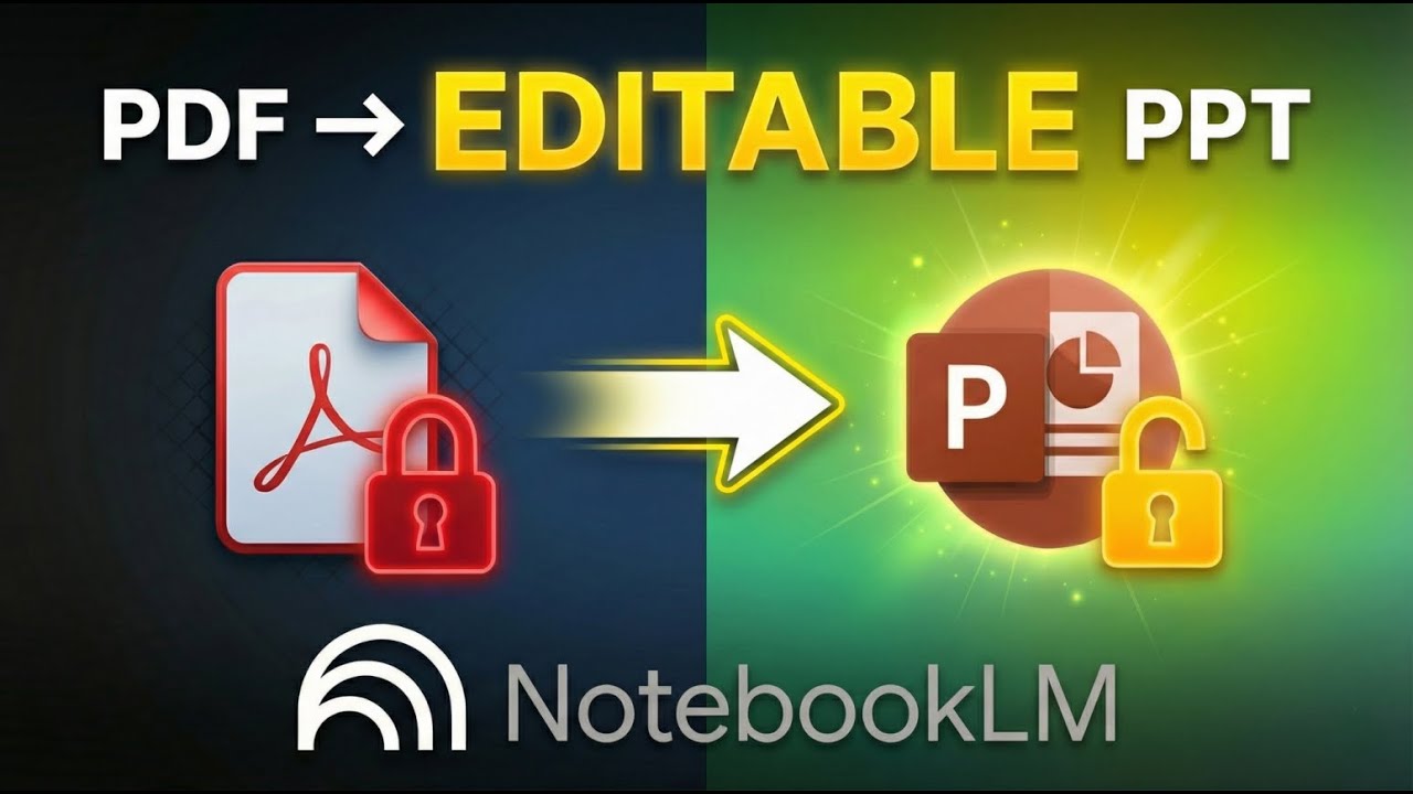 Convert Your NotebookLM Slide Deck PDF to Editable PowerPoint  (FREE Method) | PDF to Editable PPT