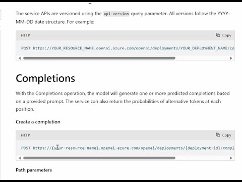 Accessing Azure OpenAI models using Rest APIs (Postman)