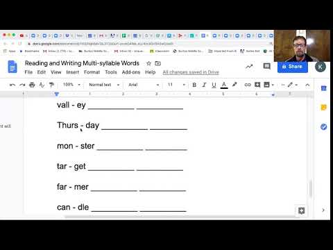 Multi Syllable Words 1