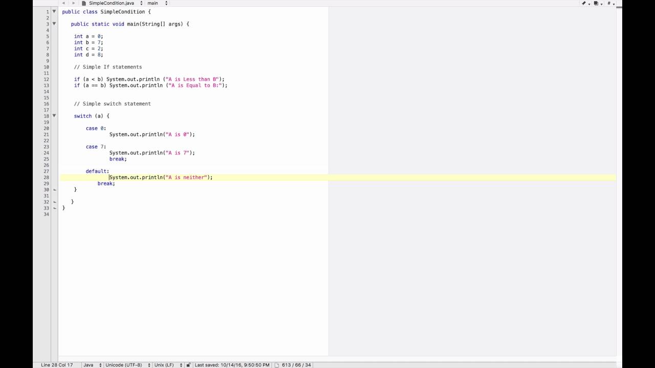 Intro to Java - Module 4 Selection Example