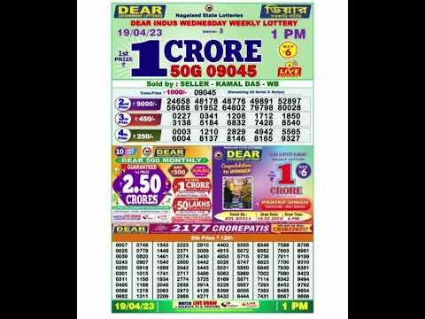 Nagaland lottery result today 1pm - 19/04/2023 - morning Nagaland State Lottery Result Pdf
