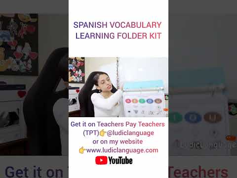📌SPANISH VOCABULARY LEARNING FOLDER KIT: Online or in-person class