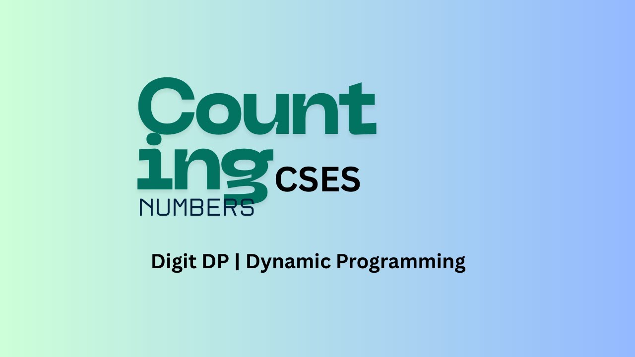 Counting Number | CSES | Dynamic Programming