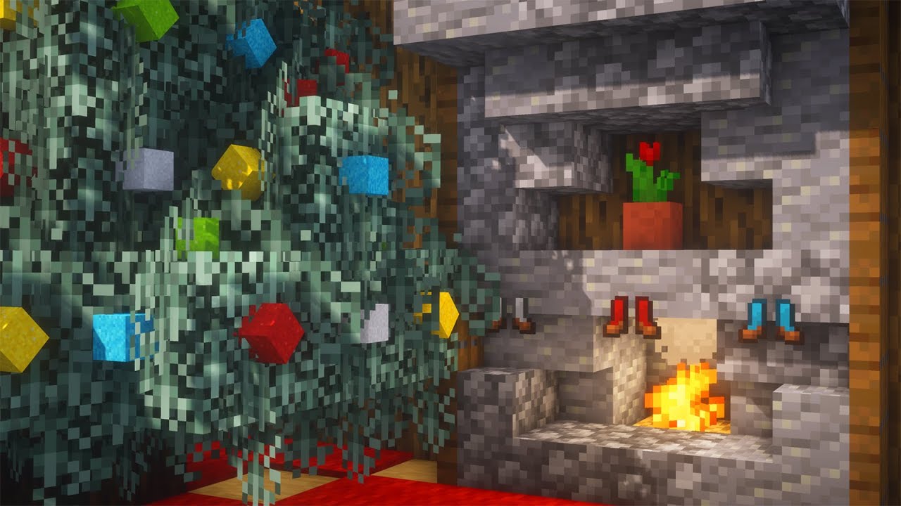Minecraft: Simple Christmas Decoration Designs | Build Hacks & Ideas ...