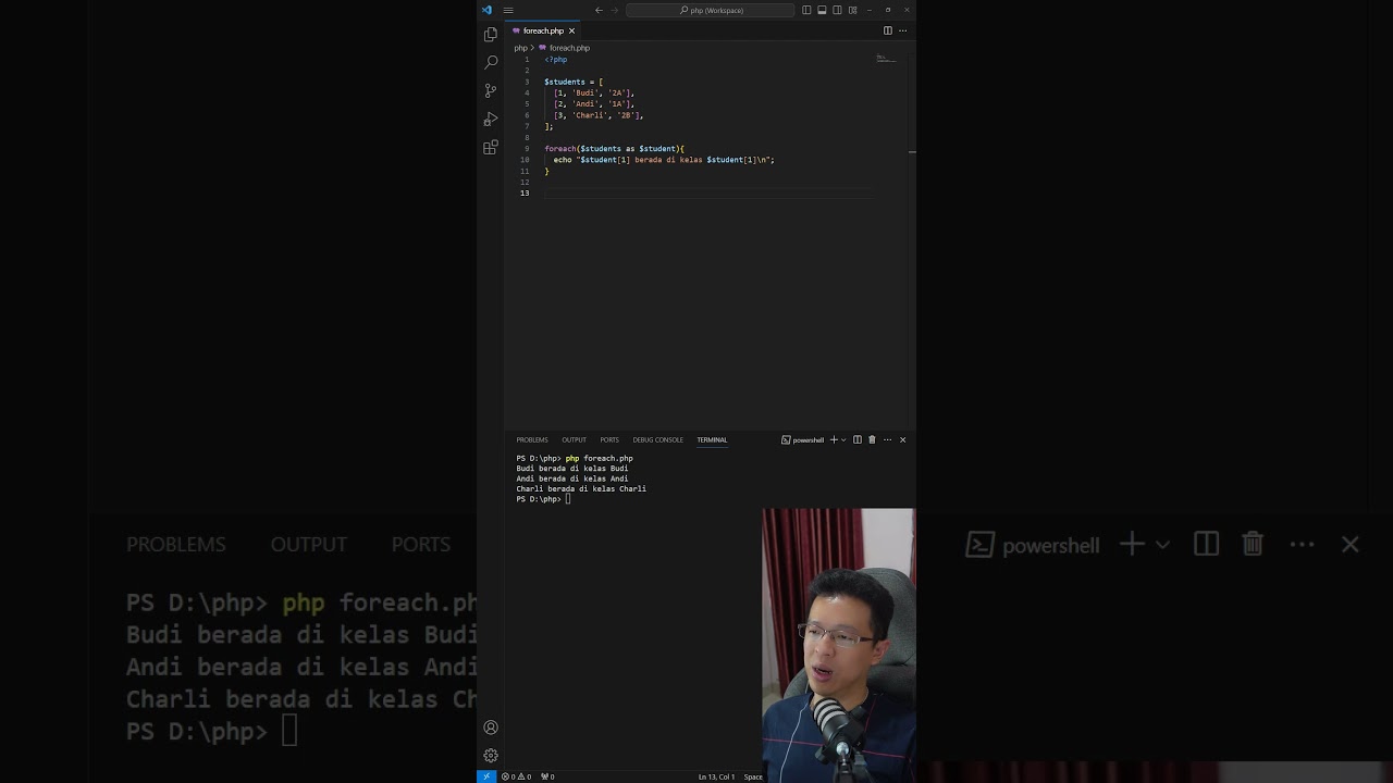 Destructuring Foreach #skysen #coding #pemograman #php #array #destructuring #loop #foreach
