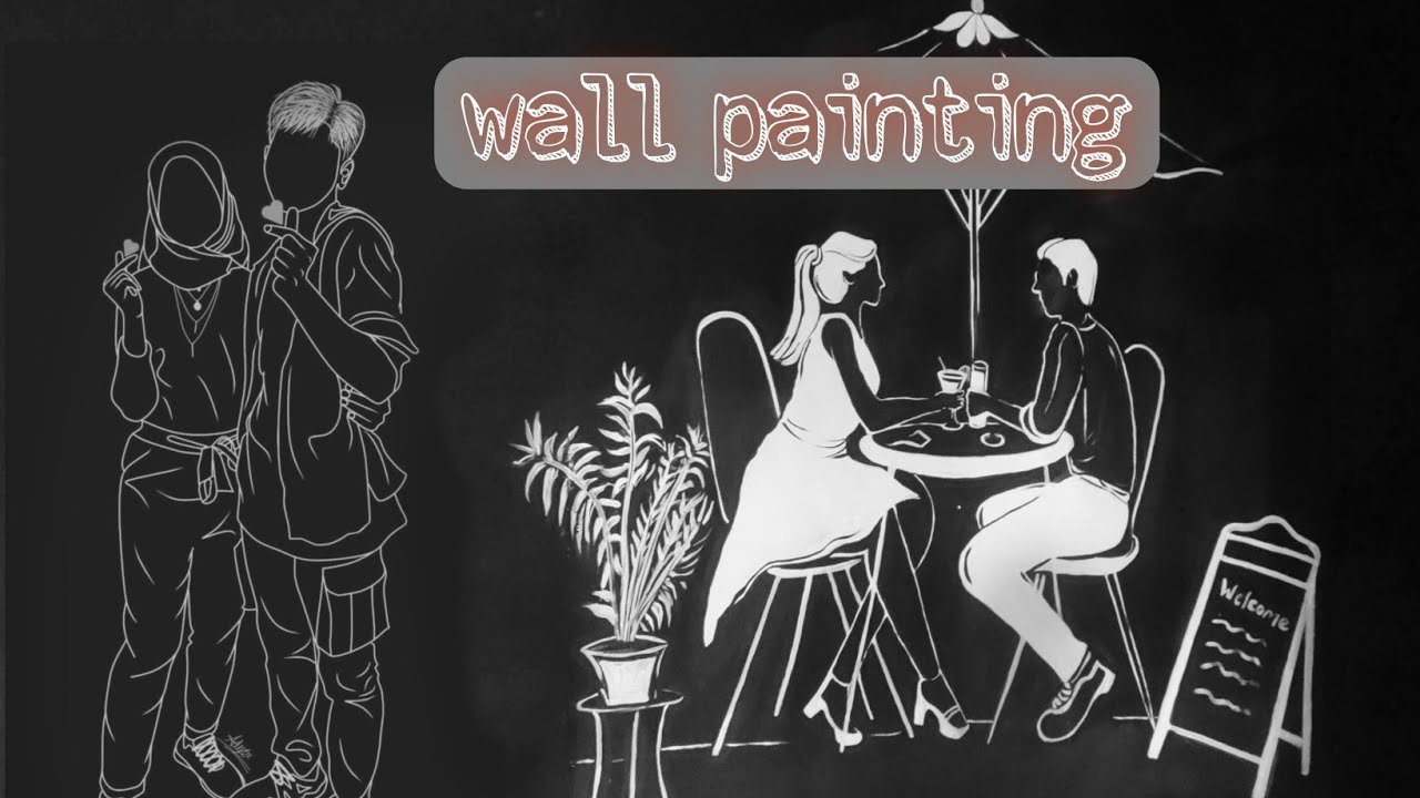 Wall Painting | Restaurant Interior Design | Cafe Interior Art | Mural Painting | Malayalam
