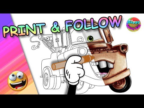 PRINTABLE COLORING FOR KIDS 🚘 CARS 🚗🚕🚛 Mate, coloring pages