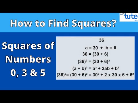 How to find Squares of number ending with 0, 1 & 5? | Squares and Square Roots | Math | Letstute