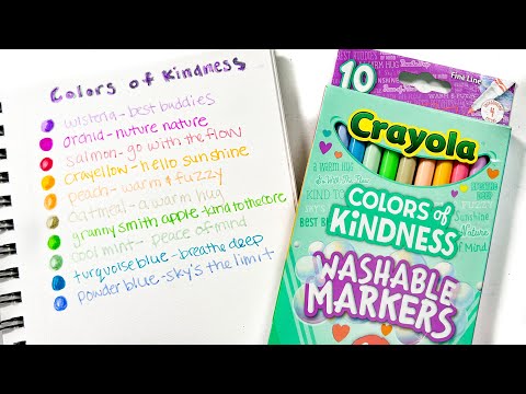 New! Crayola Colors of Kindness Markers: Sort, Swatch, and Color Names