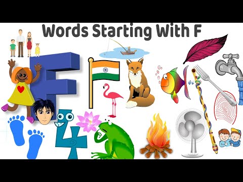 Words Starting With F with pictures||letter f vocabulary for kids