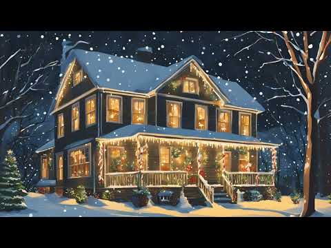 Christmas Cabin Lights Screensaver & Wallpaper | Snowy Holiday Holiday Desktop & Background TV Art