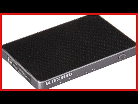 Monoprice Blackbird 4K 4x1 HDMI Switch with Audio Extractor - Black | HDR, 18Gbps Refresh Speeds,