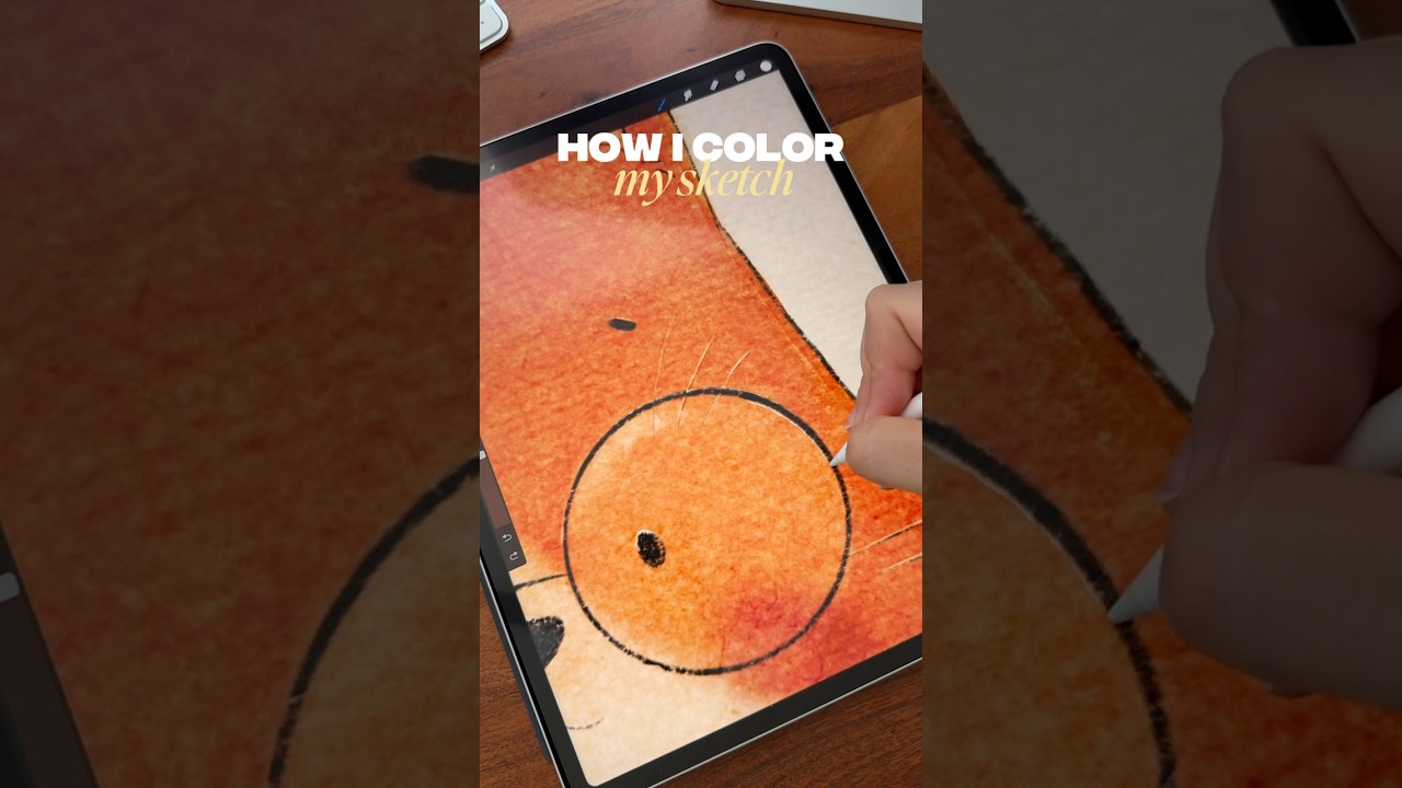 🎨 Simple Coloring Idea in Procreate! Using my custom brush set - Charming Stories (Etsy “soulny”)