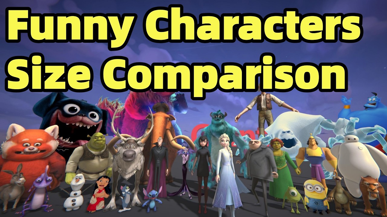 Funny Characters Size Comparison | Smallest to Biggest