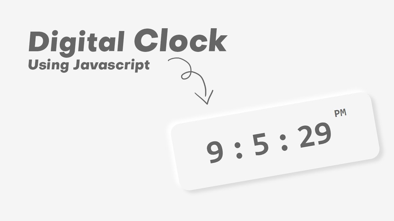 Digital Clock Using Css & Javascript | Javascript Digital Clock | Neumorphism Clock Javascript