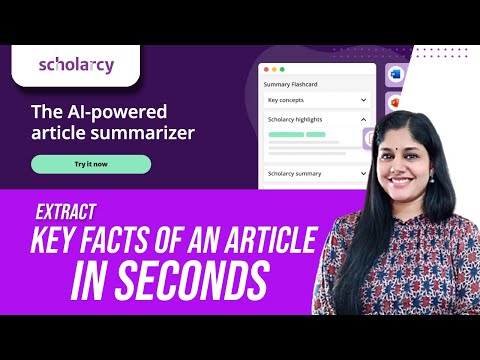Scholarcy: Instant Article Summarizer for Effortless Research Insights | IPSR AcademiX