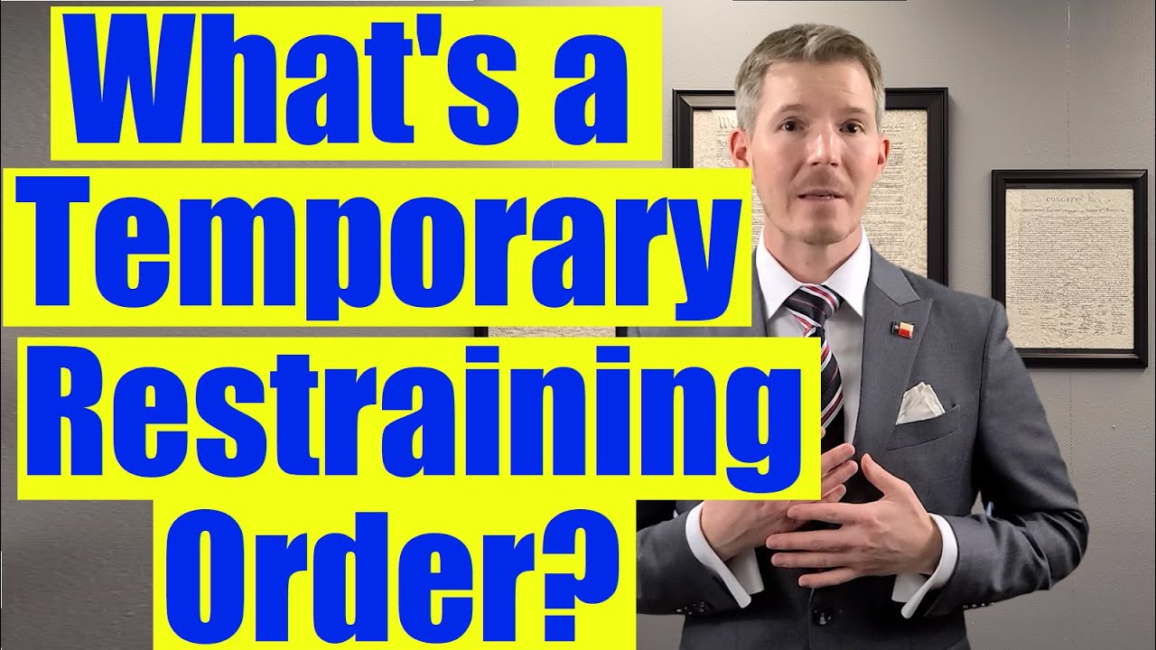 What is a Temporary Restraining Order? What happens if you violate a TRO?