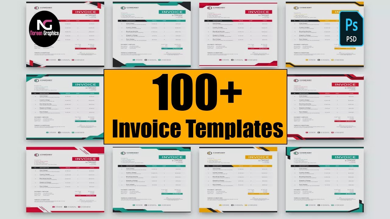 100+ Invoice Templates Download In PSD Files
