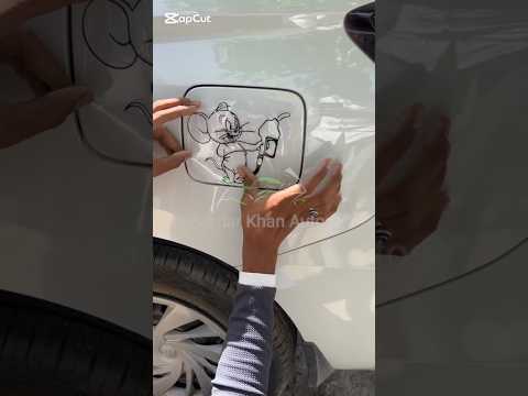how to open fuel tank car sticker design rat tom jerry#fueltank#sticker#fullwrapping#tomjerry#rat